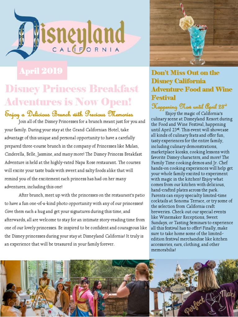 Disney Newsletter | PDF | Disneyland | Foods