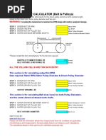 Blower Calculation PDF | PDF | Belt (Mechanical) | Horsepower