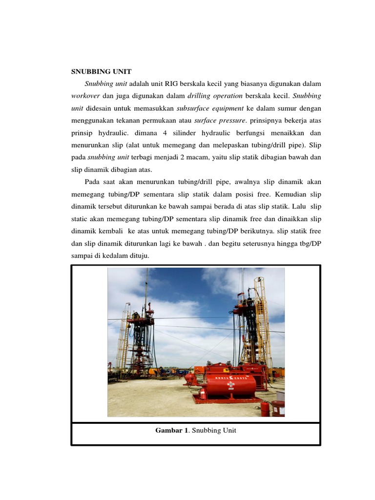 MENGENAL SNUBBING UNIT | PDF