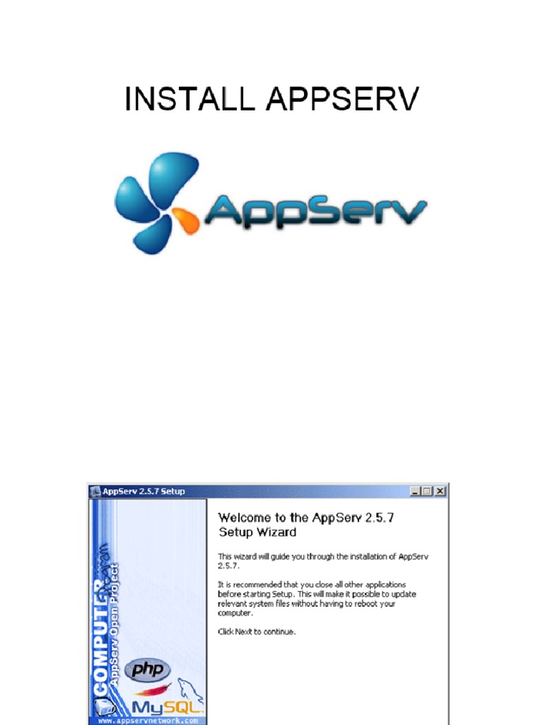 Install Appserv | PDF