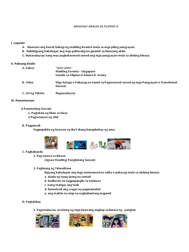 Banghay Aralin Sa Filipino 9 Bilang Baha | PDF