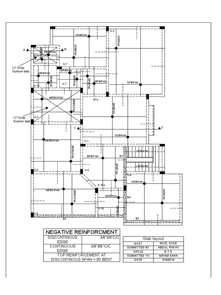 Sunken Slab Reinforcement Details | PDF | Business | Home & Garden