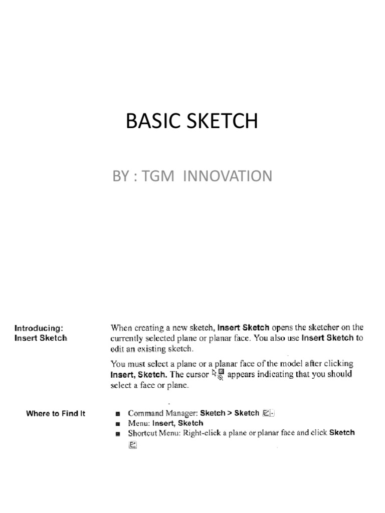 Basic Sketch by TGM Innovation | PDF