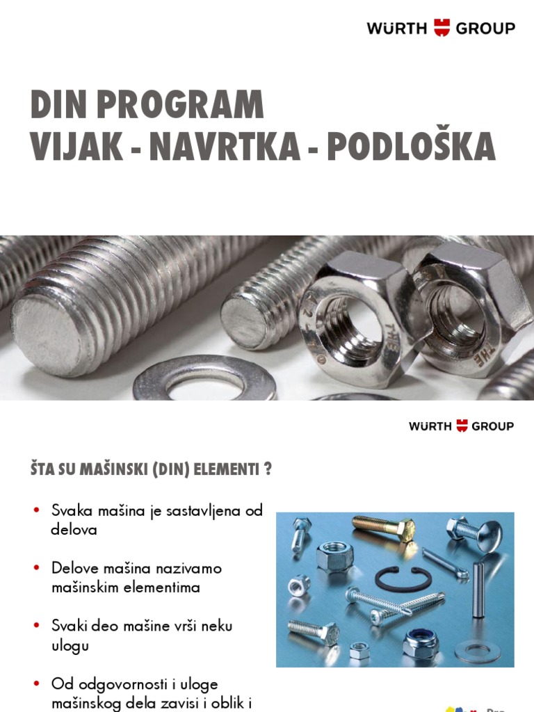 DIN Program Vijak Navrtka I Podloska PDF | PDF