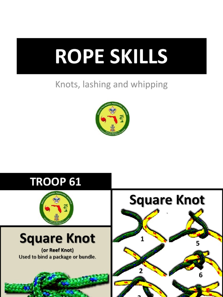 Rope Skills: Knots, Lashing and Whipping | PDF | Knot | Ropework