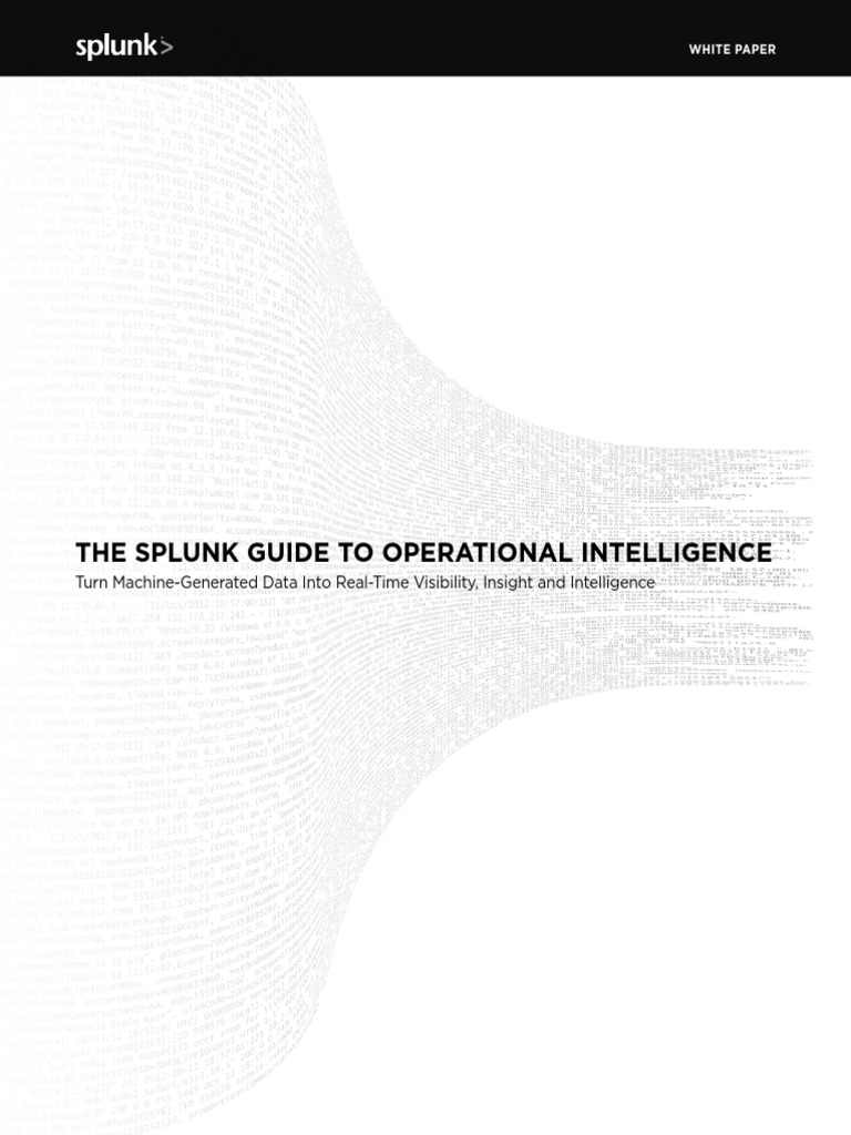 Splunk Guide To Operational Intelligence Pdf Cloud Computing Application Software 