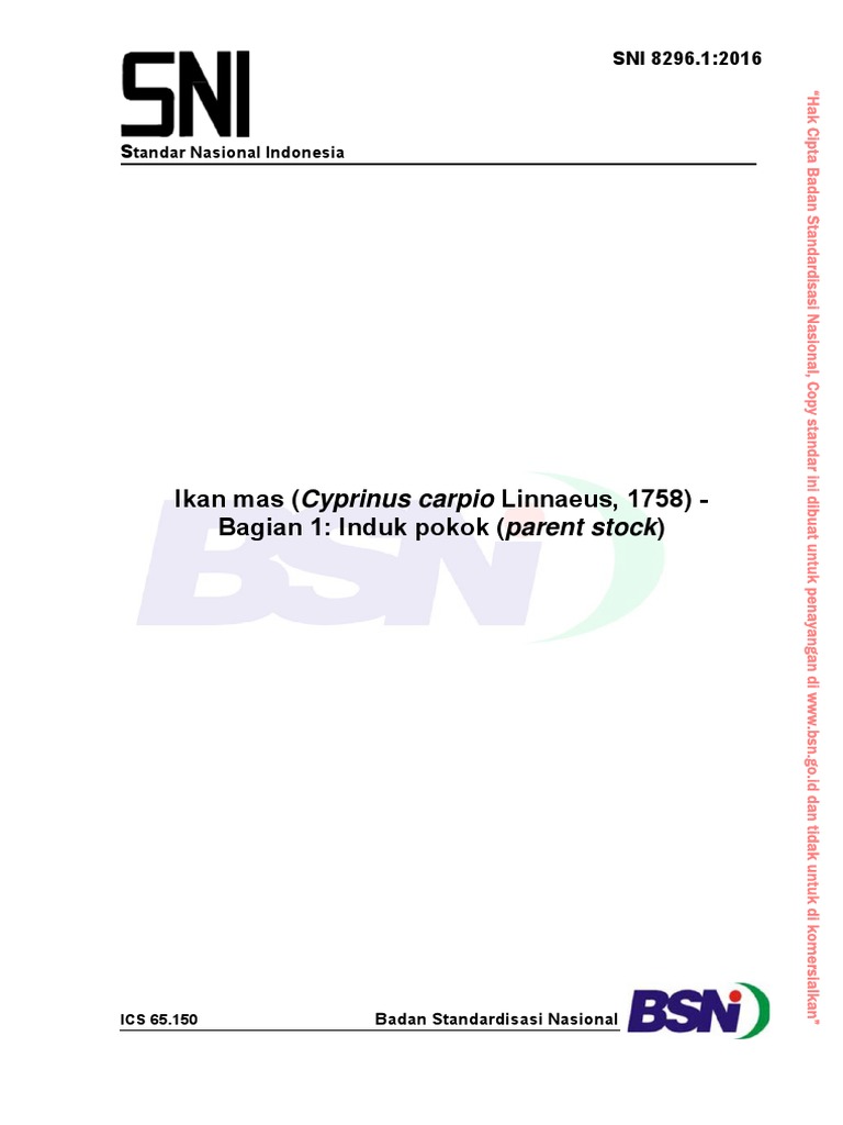 Sni 8296.1-2016 | PDF