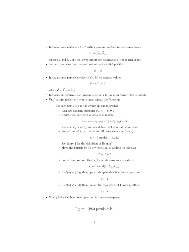 Pso Pseudocode | PDF