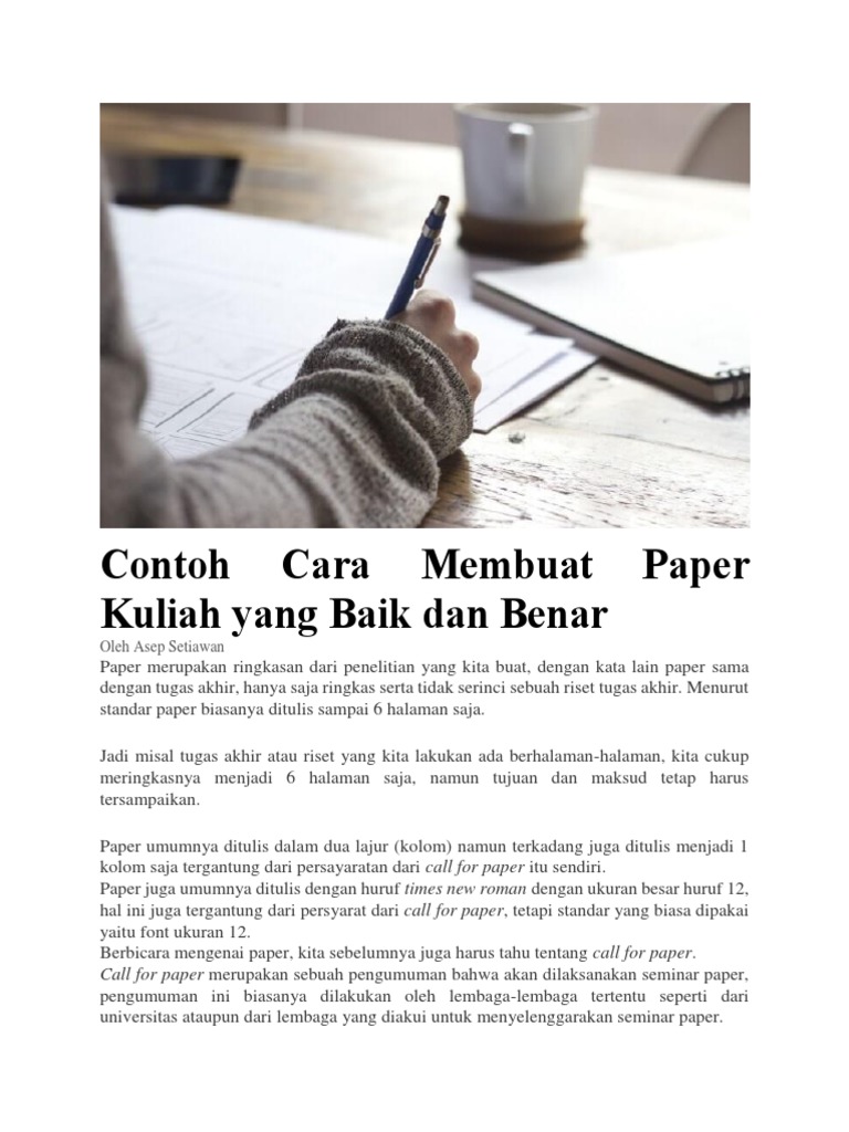 Cara Membuat Paper Yang Baik Dan Benar (Tugas Kuliah) | PDF