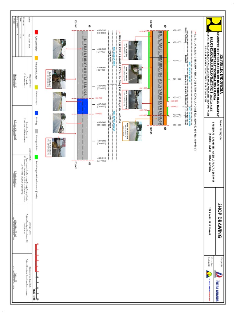 Strip Map Pekerjaan Jalan Kota Langsa | PDF