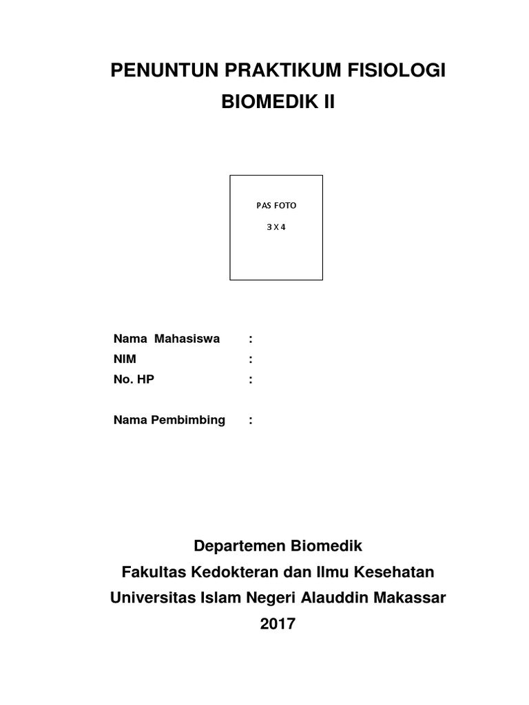 Penuntun Praktikum Biomedik 2 | PDF