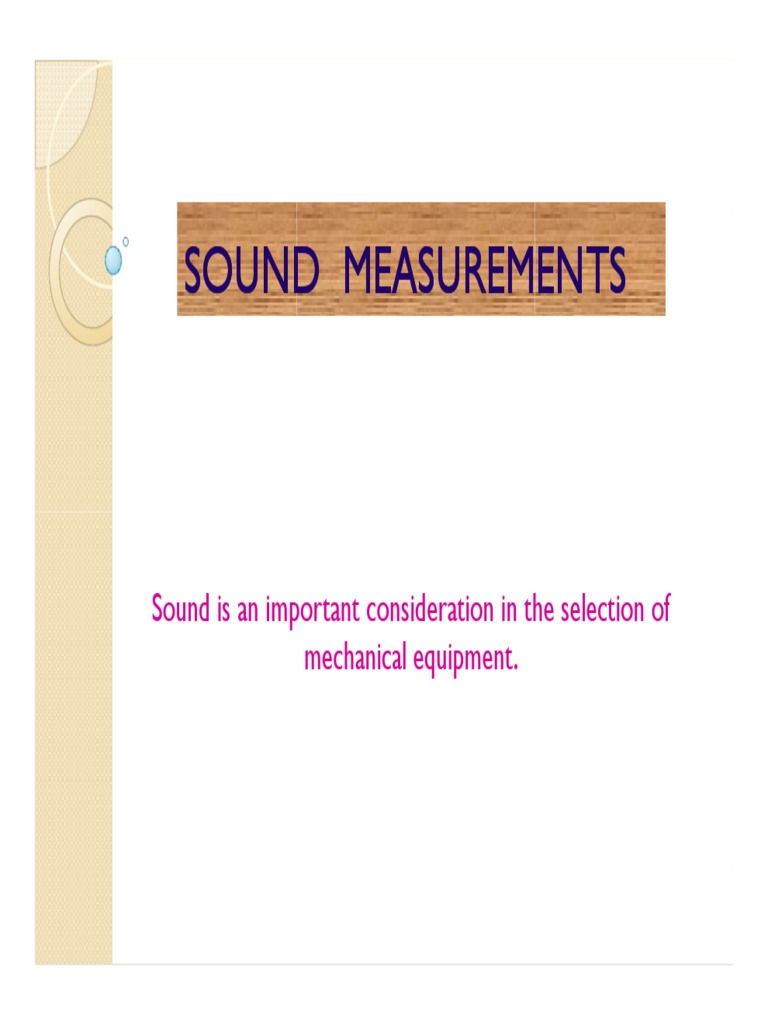 Sound Measurements | Download Free PDF | Sound | Noise