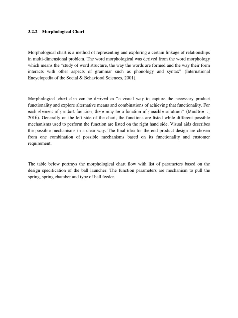 Exploring Product Design Solutions Through Morphological Charts | PDF ...