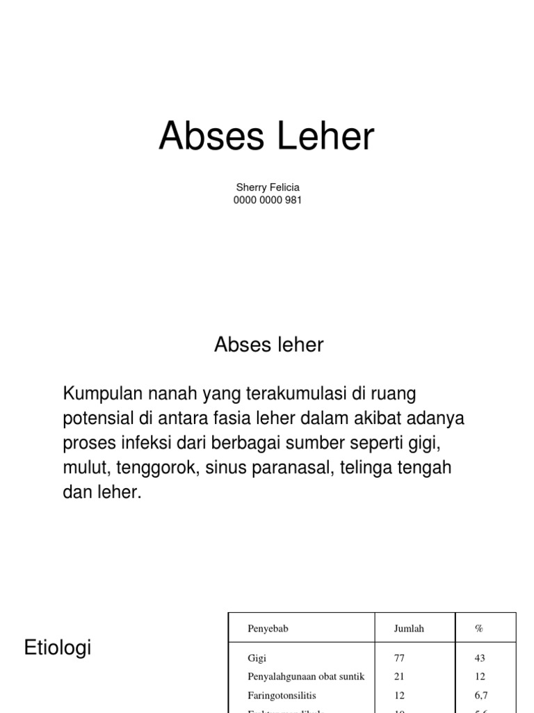 Abses Leher PPT Fix | PDF