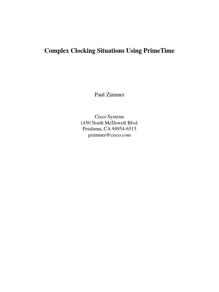 Complex Clocking Situations 010904 | PDF | Electronic Design | Computing
