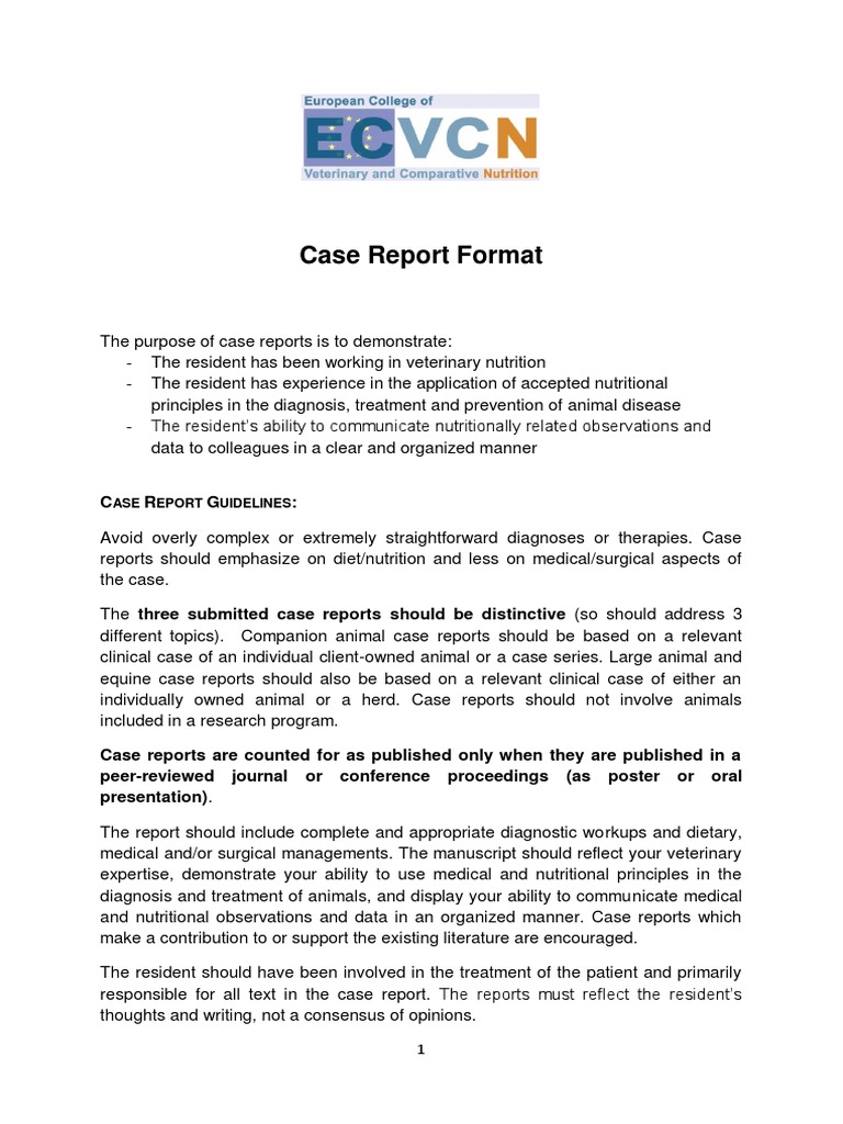 Case Report Format Guide | PDF | Case Report | Medical Diagnosis