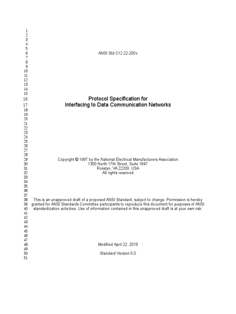 Protocol Specification For Interfacing To Data Communication Networks Pdf Computer Network