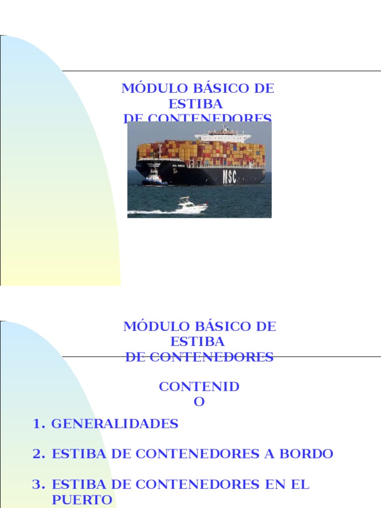Sistema Baroti en Estiba de Contenedores | PDF | Transporte de agua ...