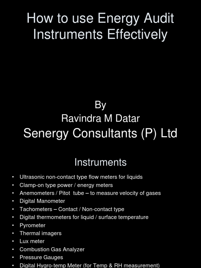 How to use Energy Audit Instruments Effectively | PDF | Boiler | Flow ...