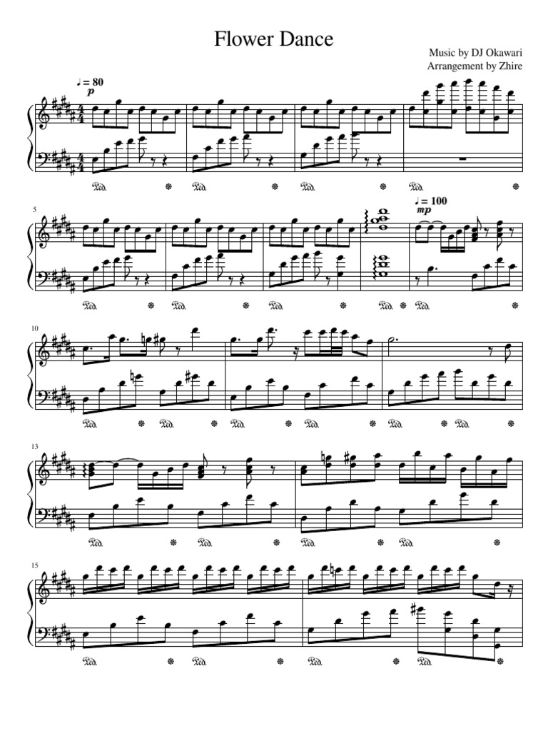 Flower Dance Piano Sheet | PDF