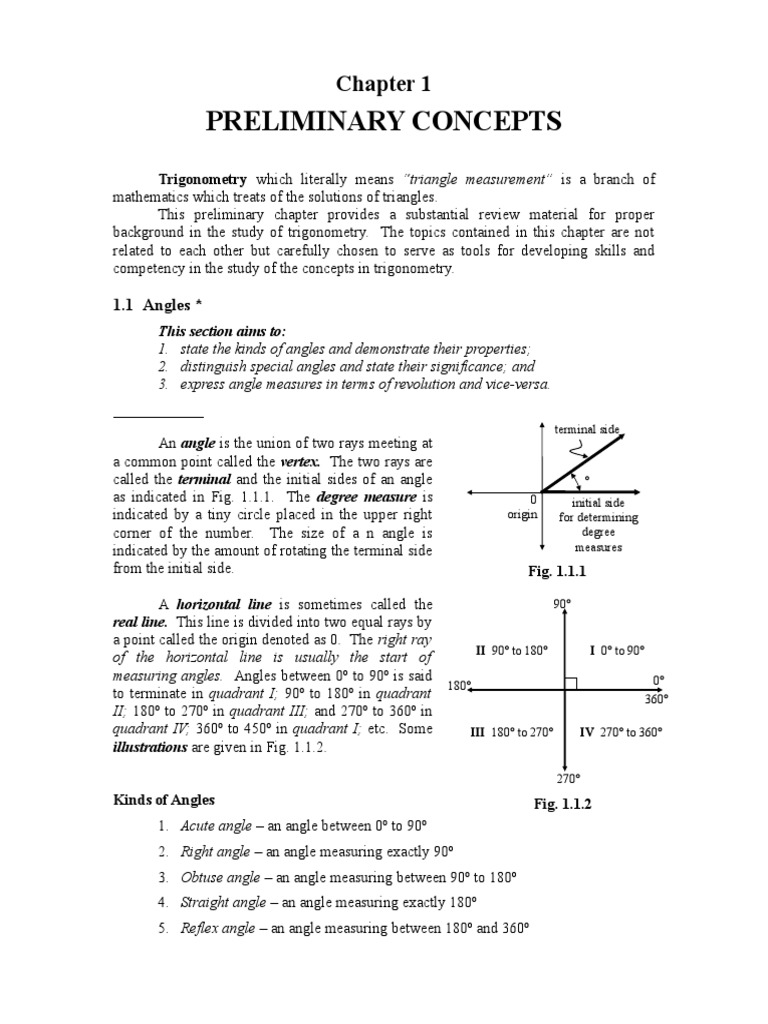 Angles Trigonometry | PDF | Angle | Trigonometry
