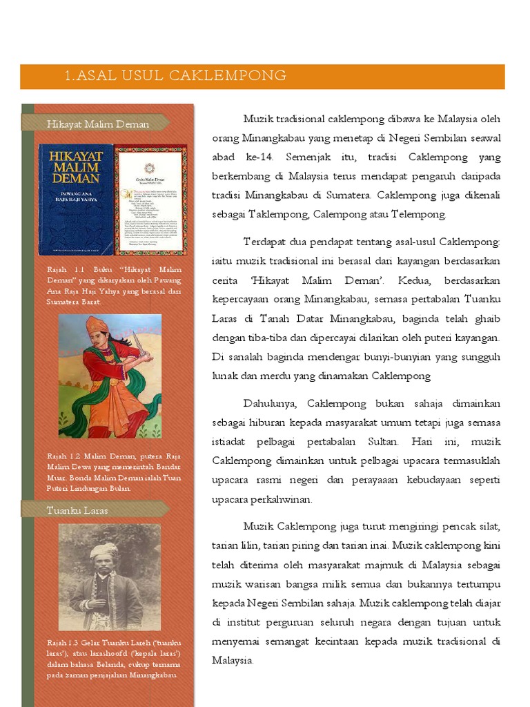 Sejarah Cak Lempong | PDF