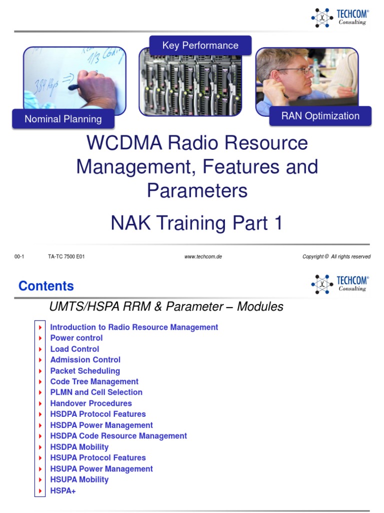 WCDMA Radio Resource Management, Features and Parameters NAK Training Part 1 | PDF | High Speed ...