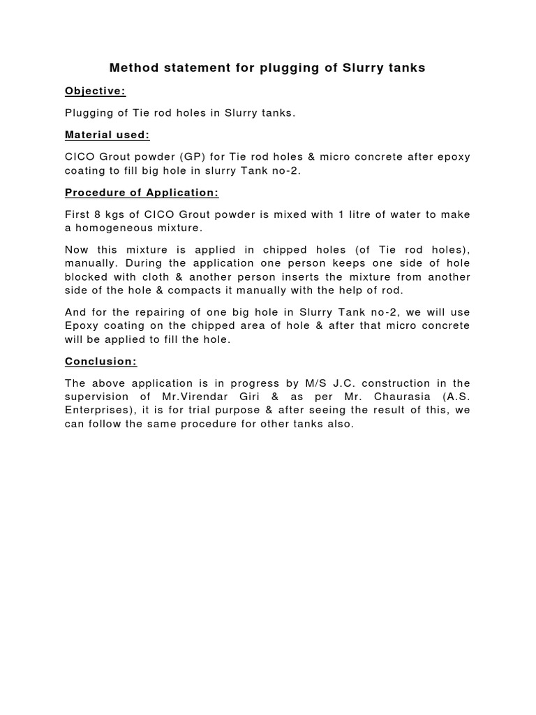 Slurry Tank Repair Guide | PDF