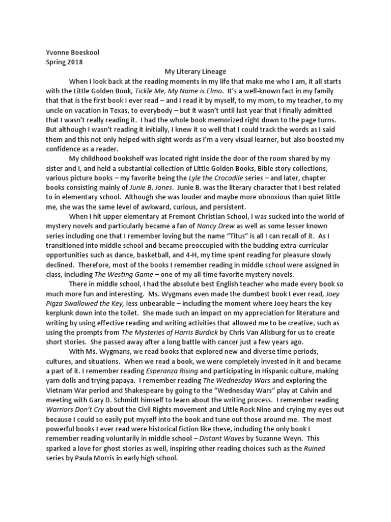 Literary Lineage | PDF | Books