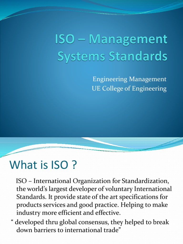 ISO Management Systems Standards 1 | PDF | International Organization For Standardization | Iso 9000