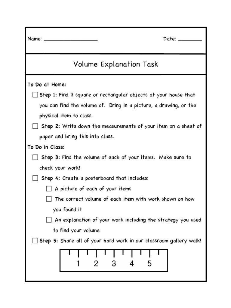 Volume Explaination Task | PDF