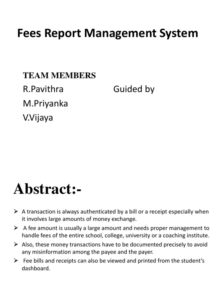 Manage Fees Reports with New System | PDF | Receipt | Fee