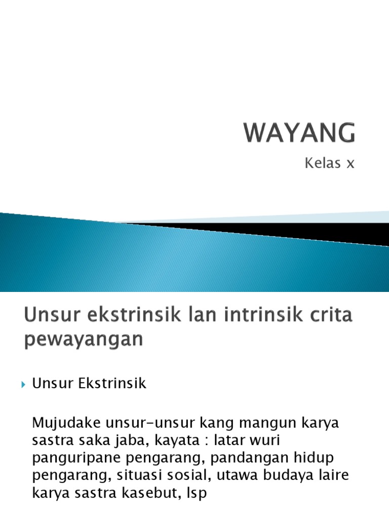 Materi Wayang | PDF