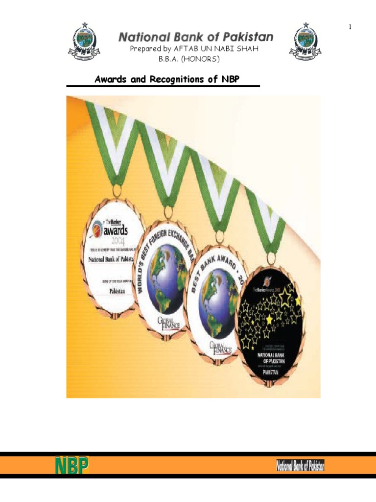Awards and Recognitions of NBP | PDF | Cheque | Banks