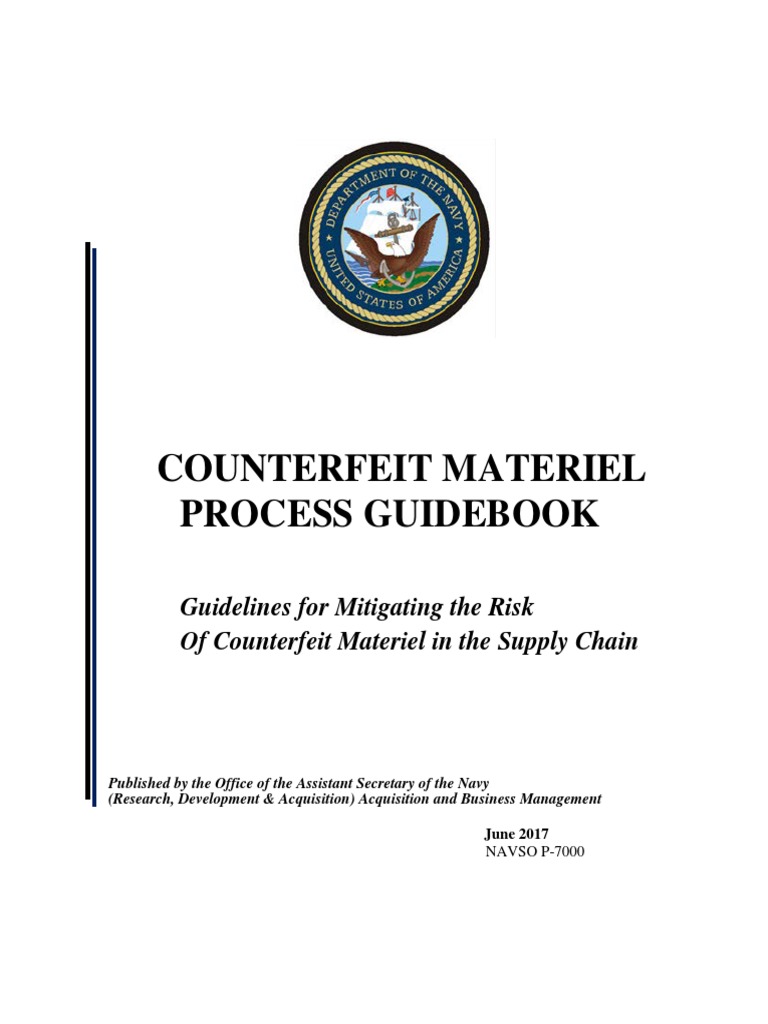 DON Counterfeit Materiel Process Guidebook PDF | PDF | Risk Management ...