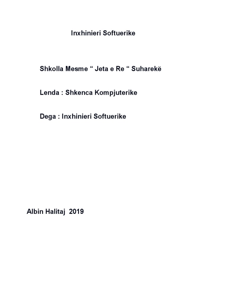 Inxhinieri Softuerike | PDF