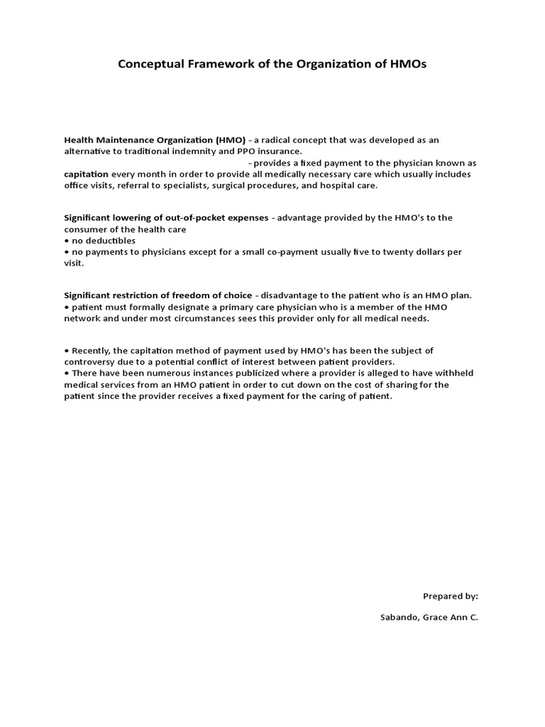Understanding HMO Structures | PDF | Health Maintenance Organization ...