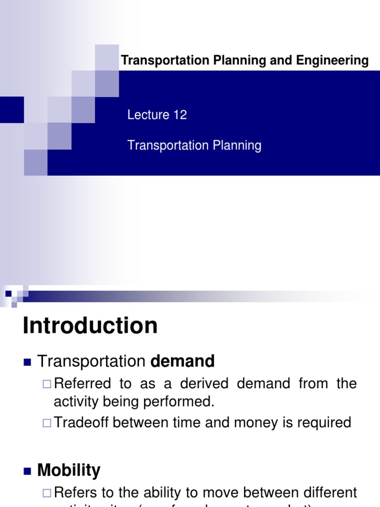 Transportation Planning and Engineering | PDF | Spacetime | Accessibility