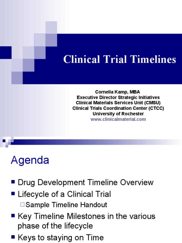 Clinical Trial Timelines | PDF | Clinical Trial | Food And Drug ...