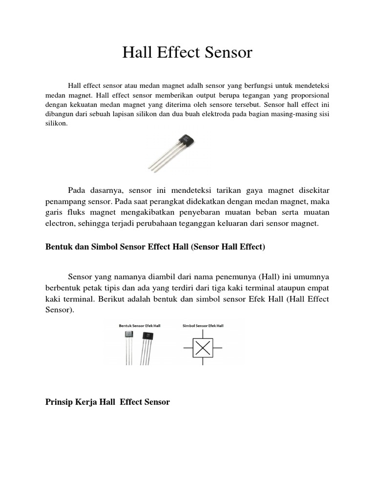 Hall Effect Sensor | PDF