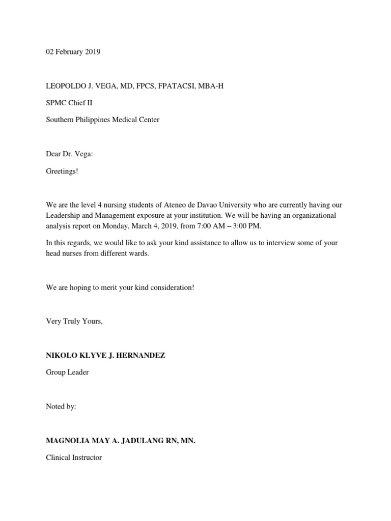 Letter To SPMC | PDF