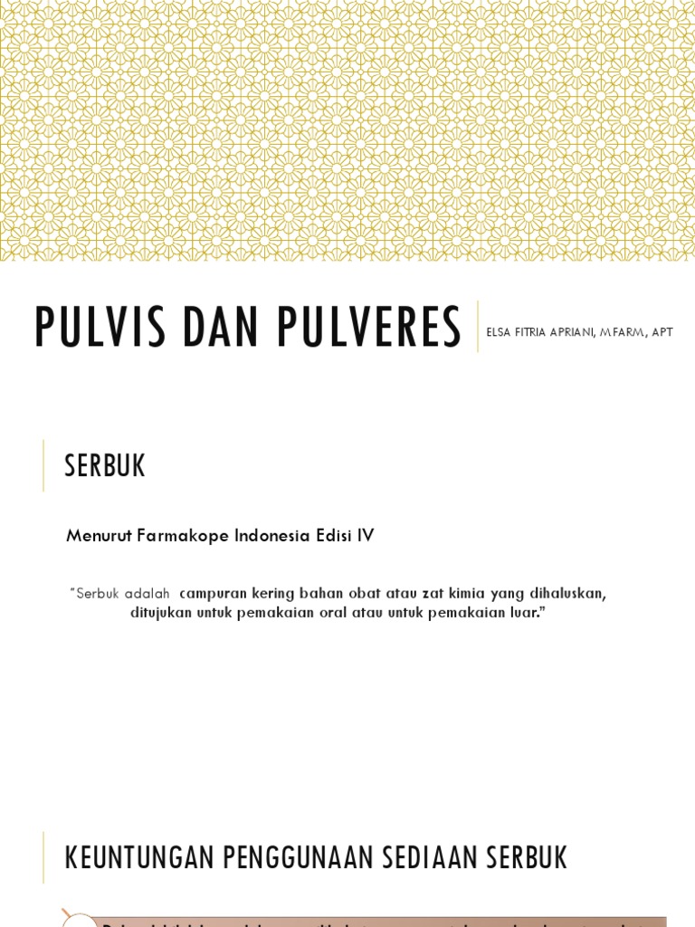 Pulvis Dan Pulveres | PDF