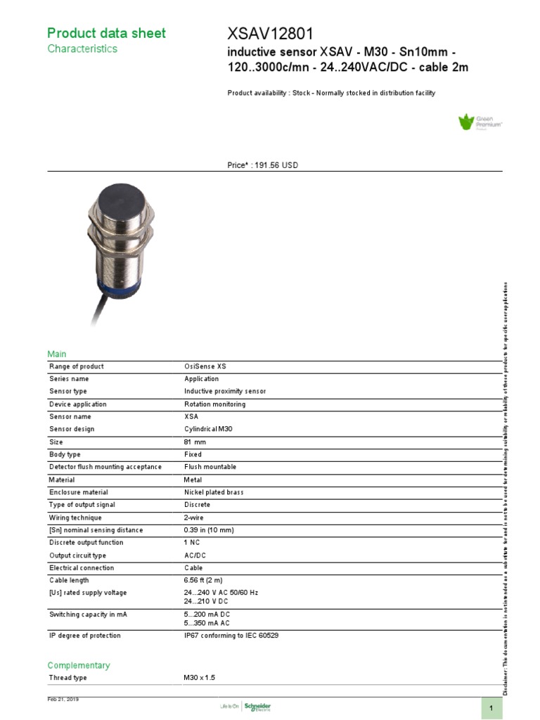 Osisense Xs & XT - Xsav12801 | PDF | Alternating Current | Direct Current