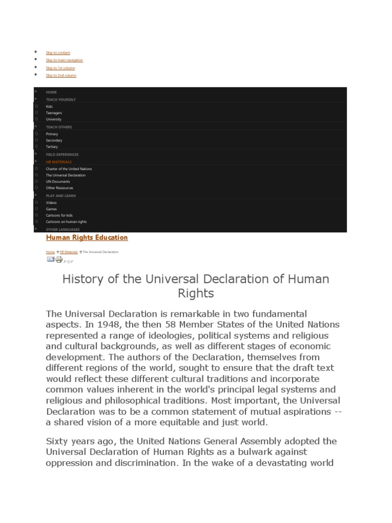 Human Rights History | Download Free PDF | Human Rights | Liberty