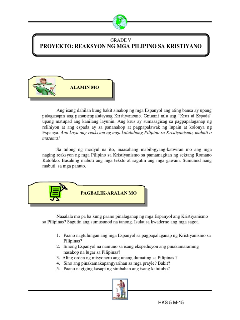 Reaksyon NG Mga Pilipino Sa Pamamahala NG Mga Prayle | PDF