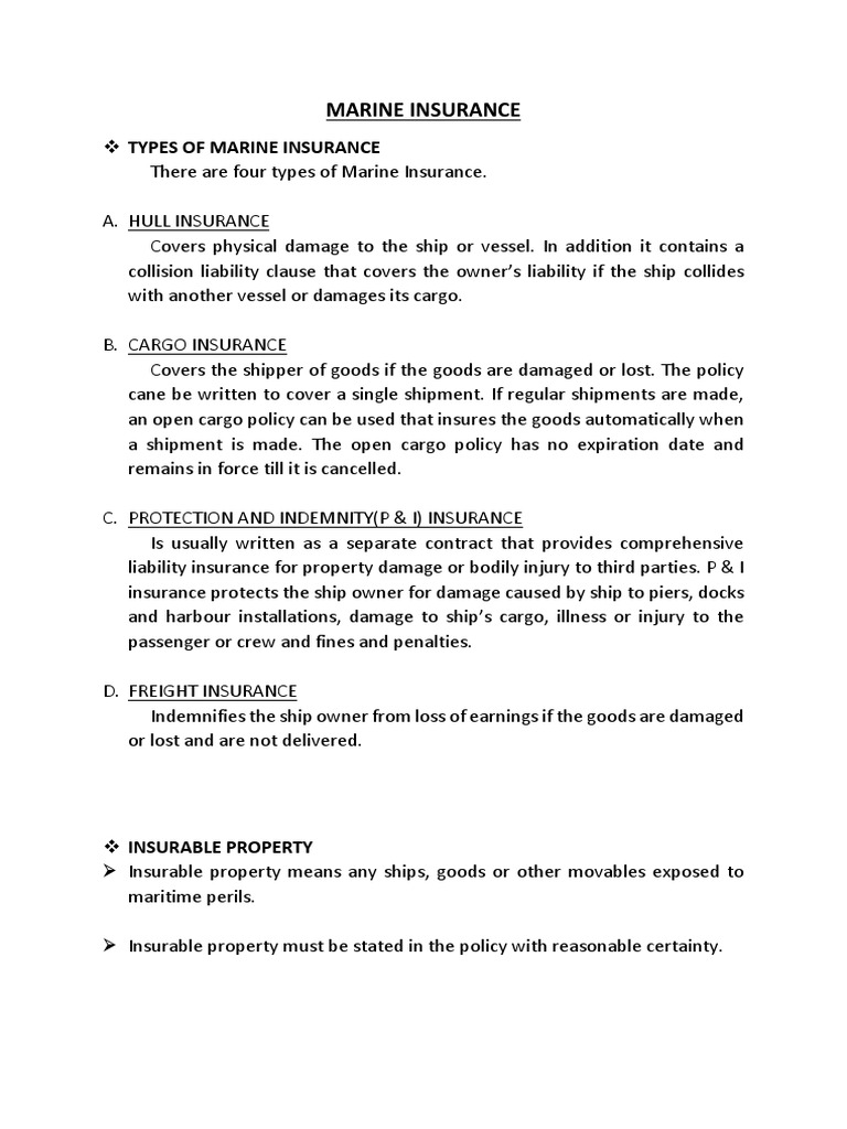 Marine Insurance | PDF | Liability Insurance | Insurance