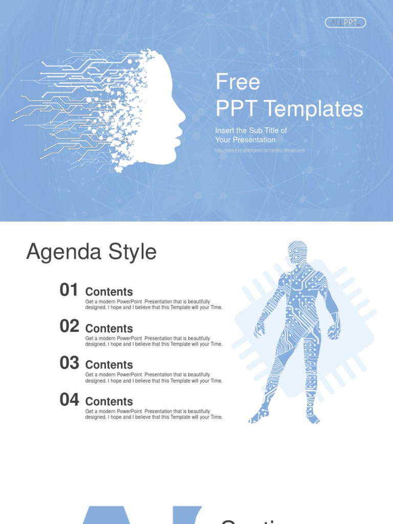 Artificial Intelligence High Technology PowerPoint Templates | PDF ...