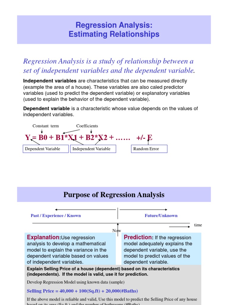 Regression Analysis: Estimating Relationships | PDF | Regression Analysis | Correlation And ...