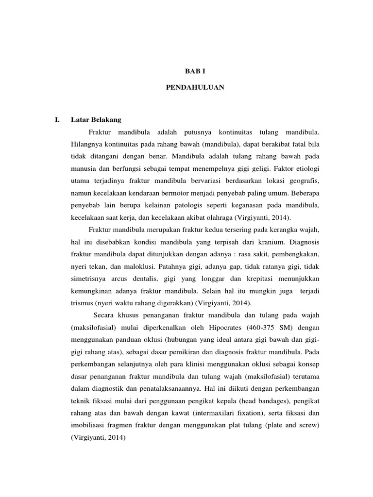 LP Fraktur Mandibula Dengan Vulnus Laceratum | PDF