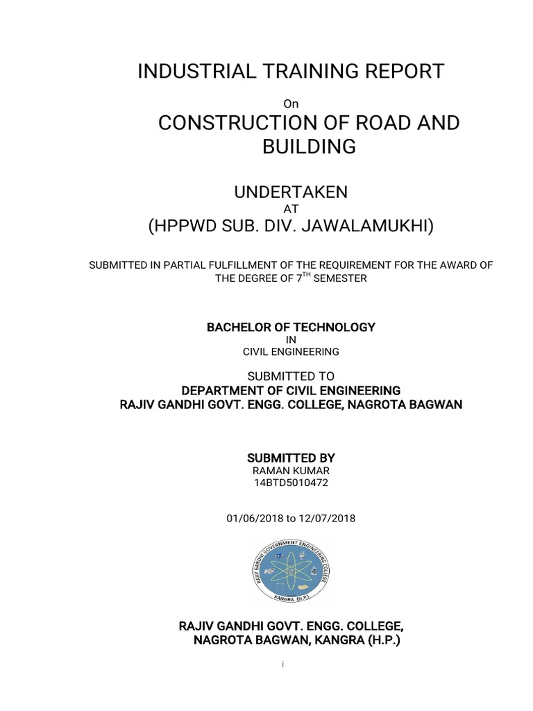 Industrial Training Report PDF | PDF | Nature